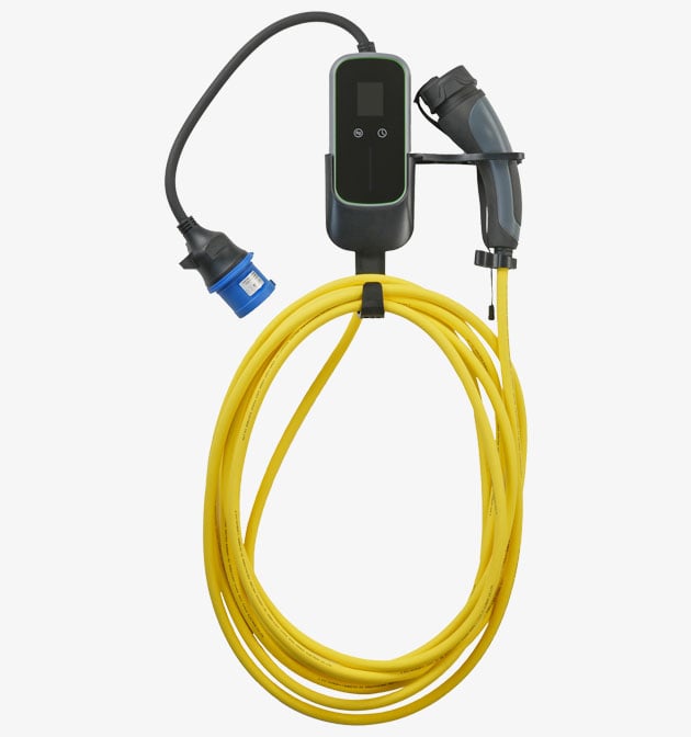 5m Type 2 CEE Portable EV Charger – 32A Yellow | EV-Cables